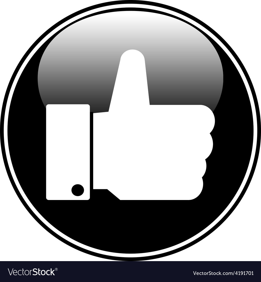 Thumb up button Royalty Free Vector Image - VectorStock