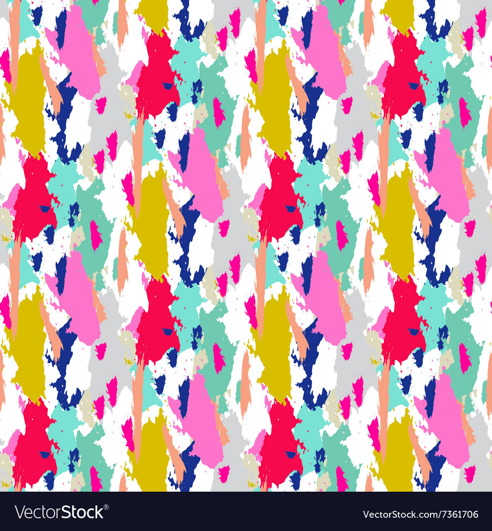 Acrylic paint brush stroke seamless pattern Vector Image