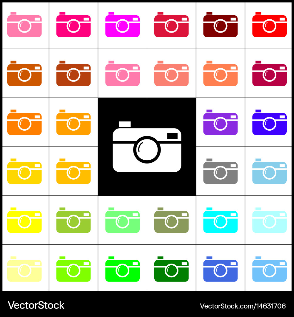 Digital photo camera sign felt-pen 33 Royalty Free Vector
