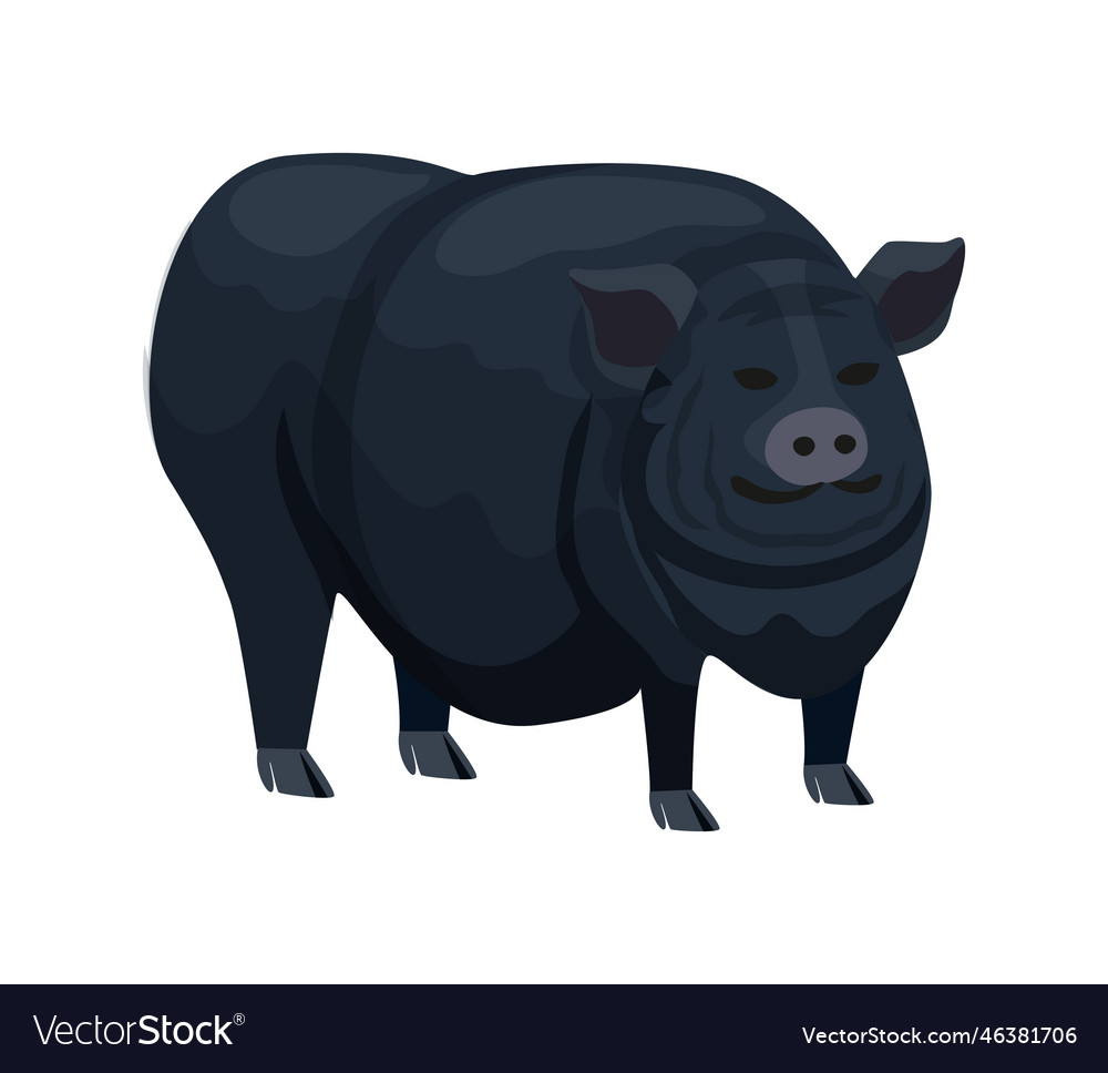Flat pig Royalty Free Vector Image - VectorStock