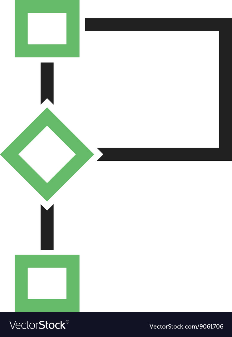 Flow chart ii Royalty Free Vector Image - VectorStock