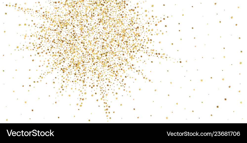 Gold confetti luxury sparkling confetti scattered Vector Image