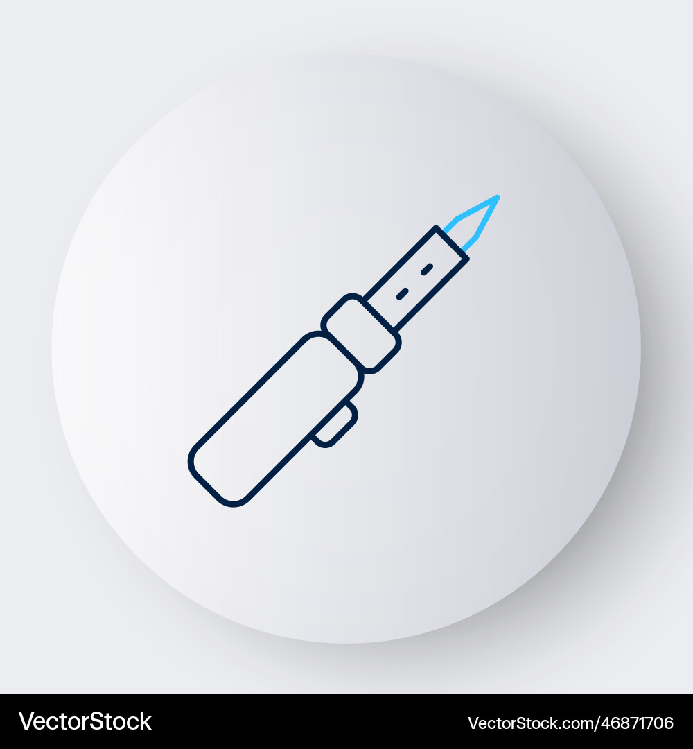 Line soldering iron icon isolated on white Vector Image