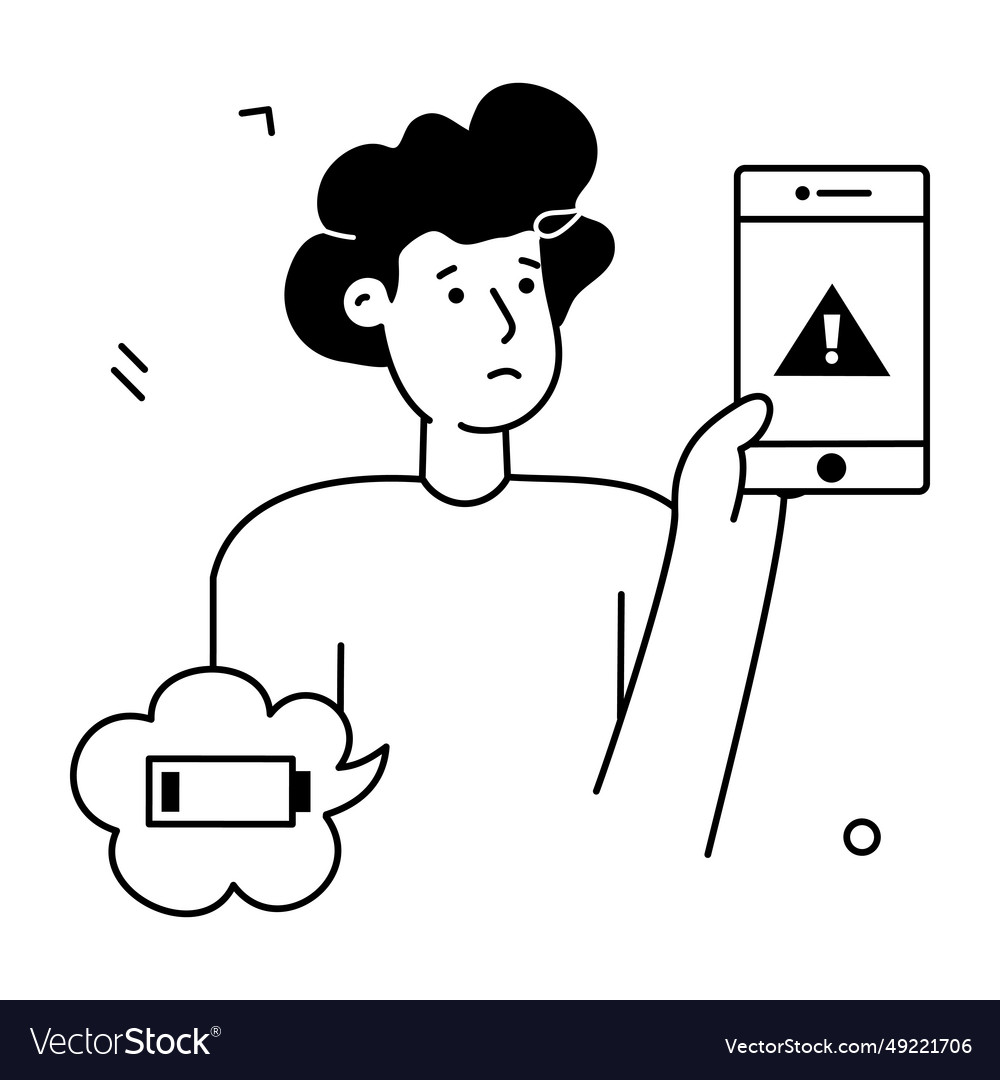 Nomophobia Royalty Free Vector Image - VectorStock