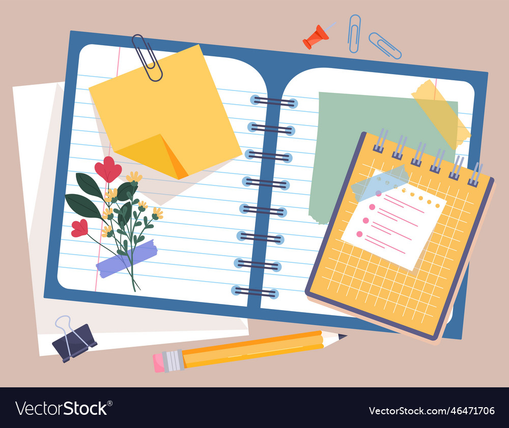 Paper composition concept Royalty Free Vector Image