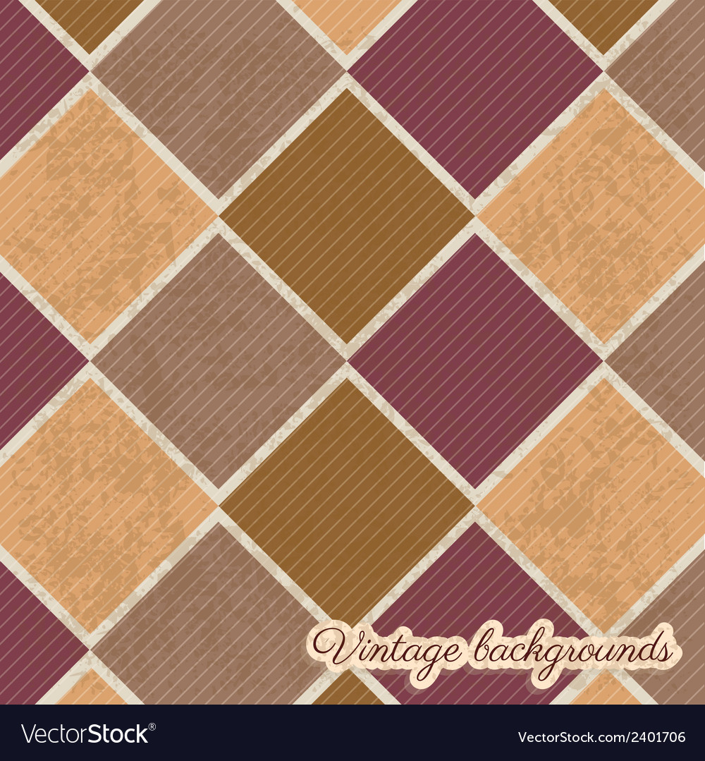 Retro label over pattern background Royalty Free Vector