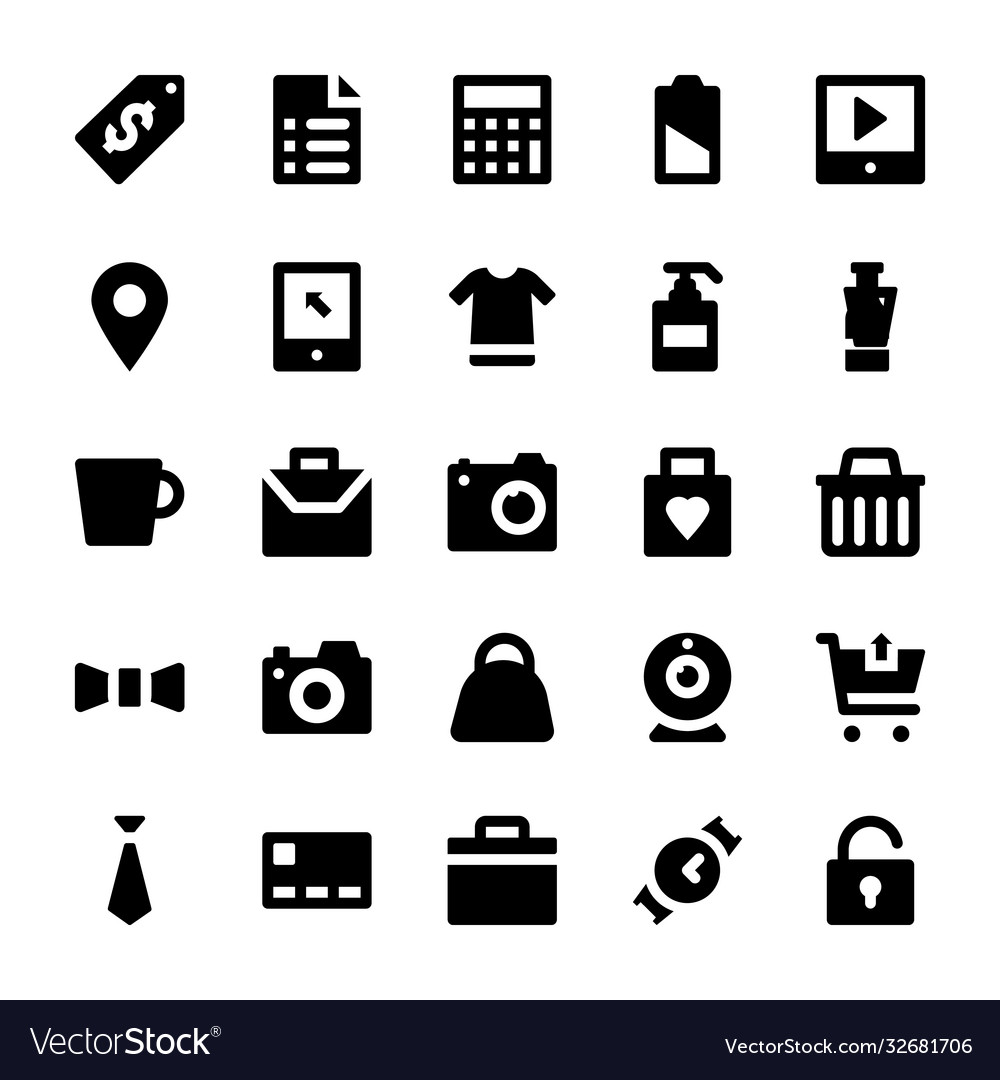 Shopping and commerce icons 5 Royalty Free Vector Image
