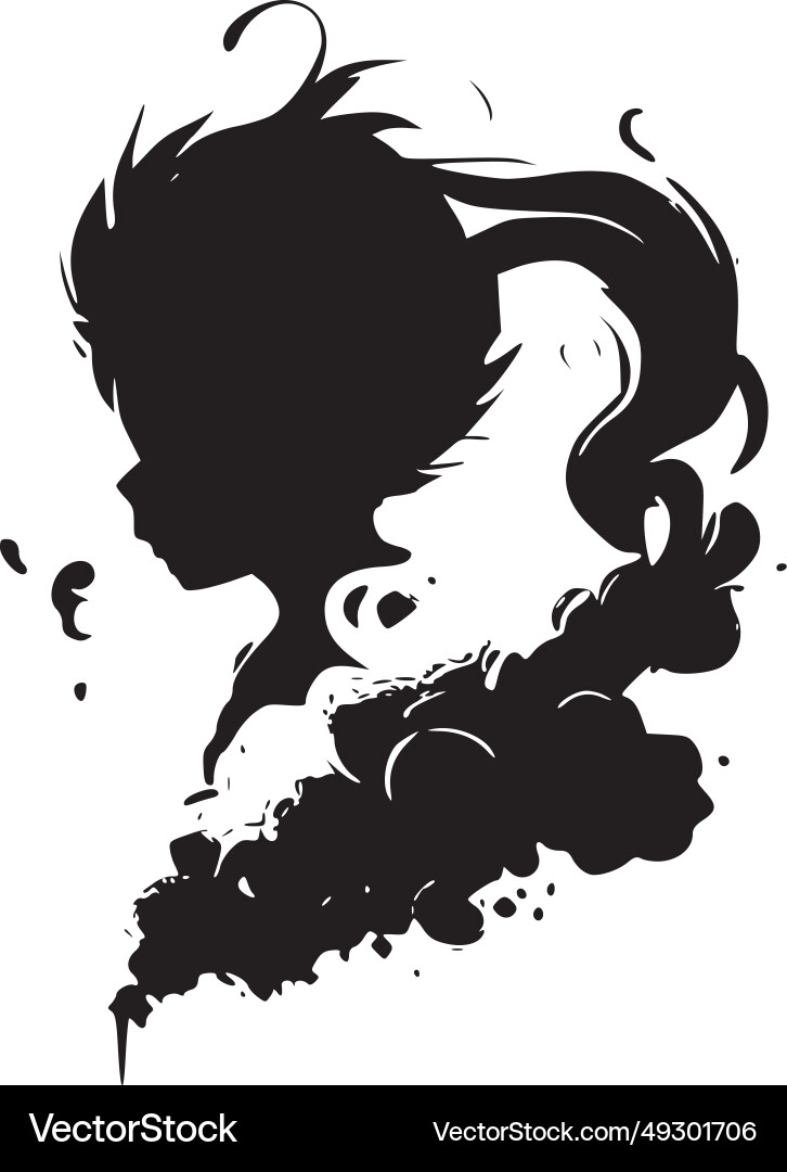 Smoke - minimalist and simple silhouette Vector Image
