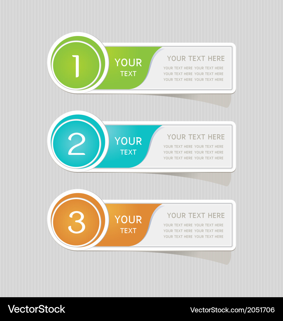 Sticker label paper colorful set Royalty Free Vector Image
