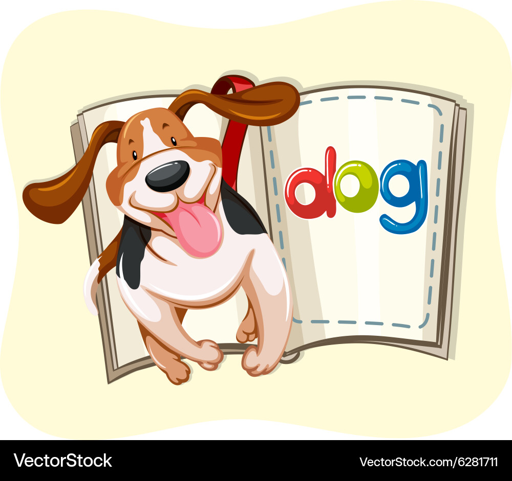 Book of little dog Royalty Free Vector Image - VectorStock