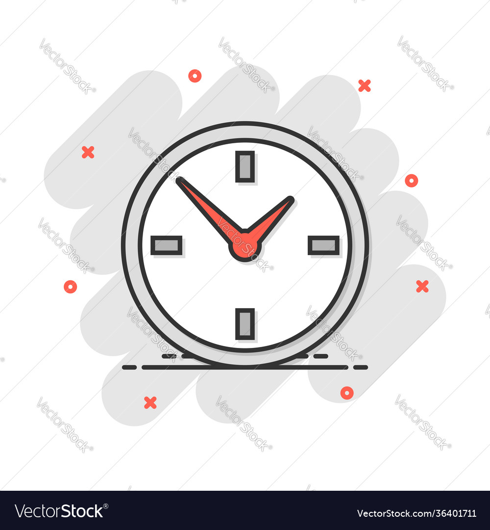 Cartoon Alarm Clock Icon In Comic Style Timer Vector Image