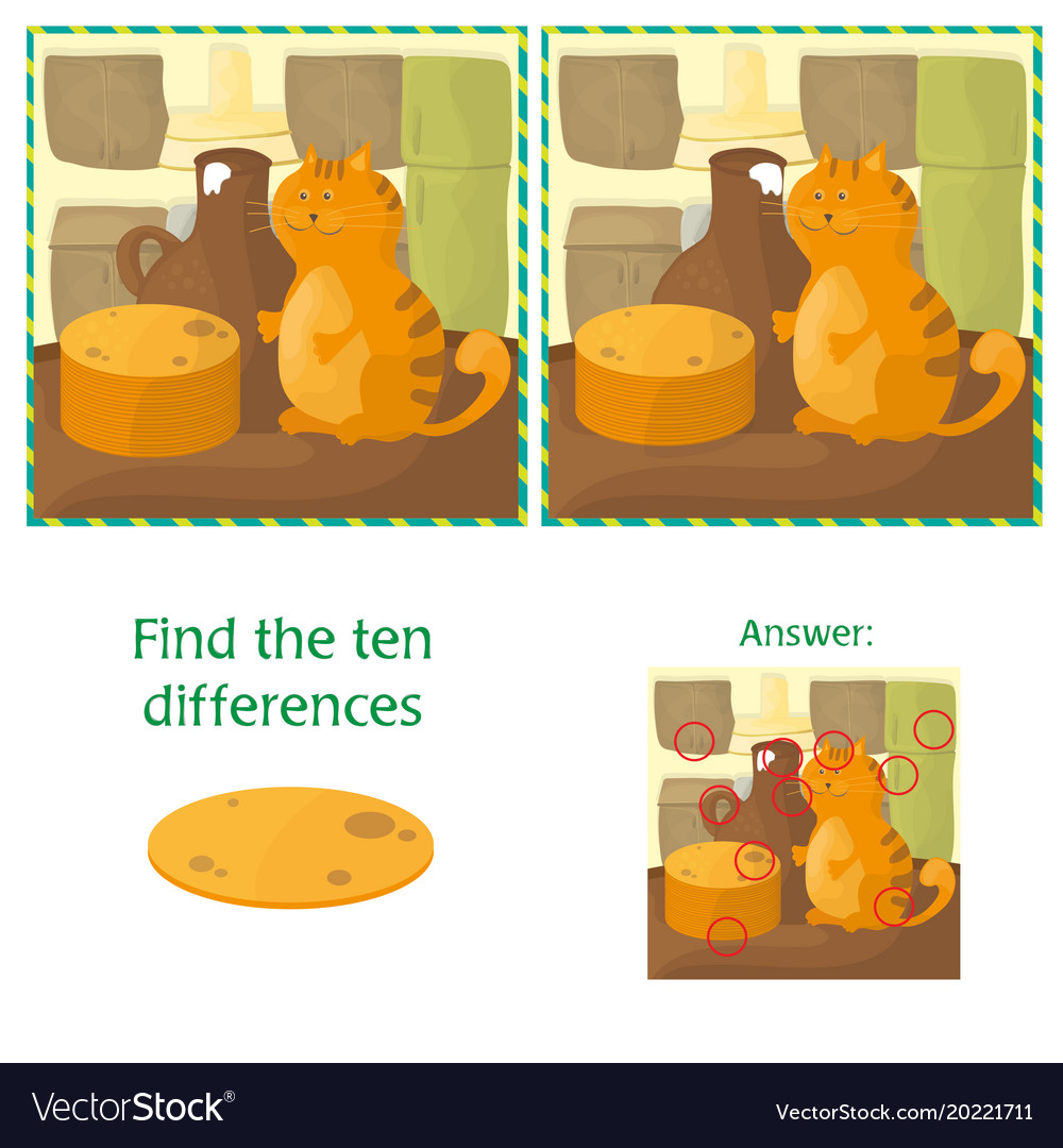 Finding differences educational task for preschool