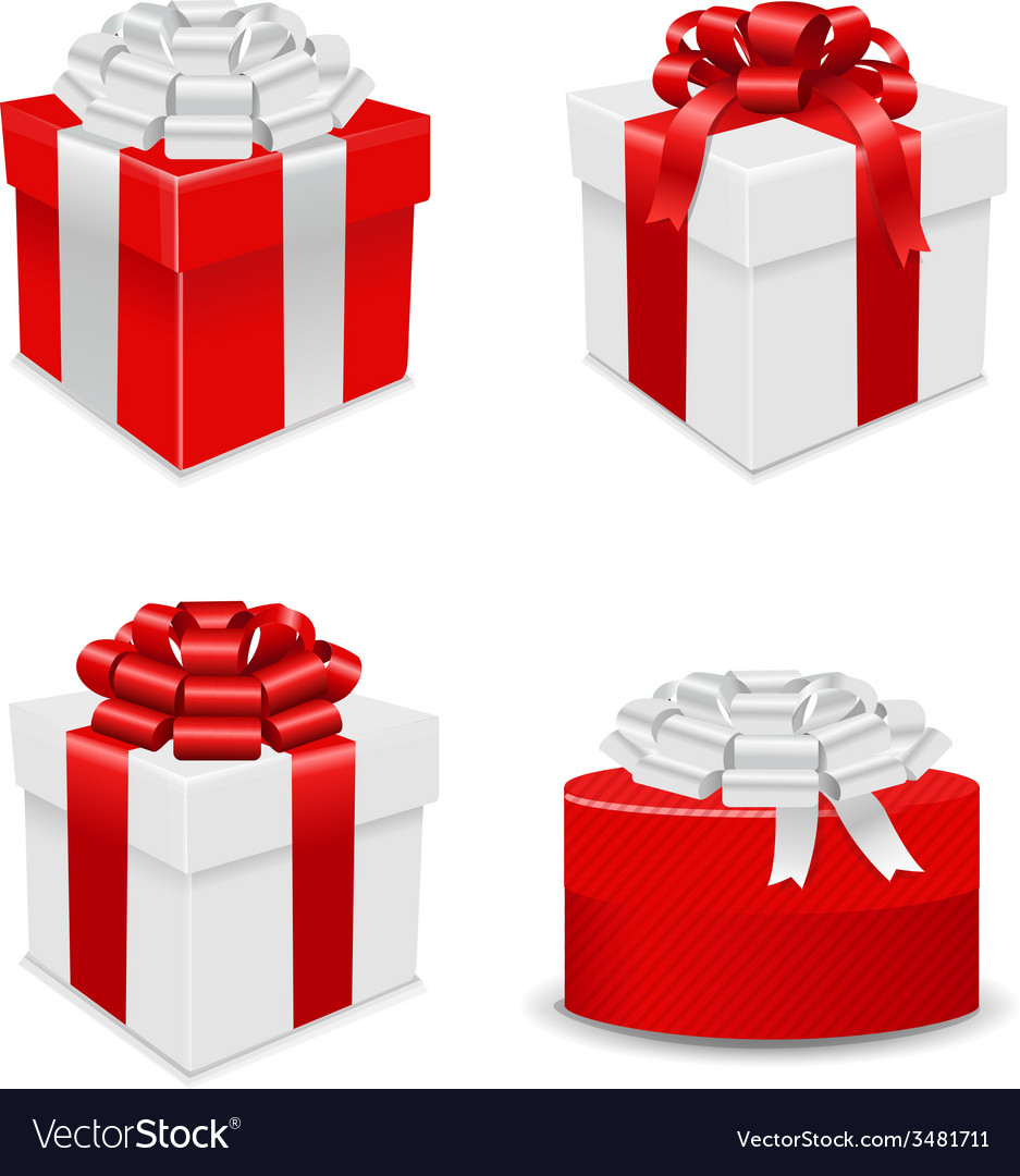 Gift boxes set Royalty Free Vector Image - VectorStock