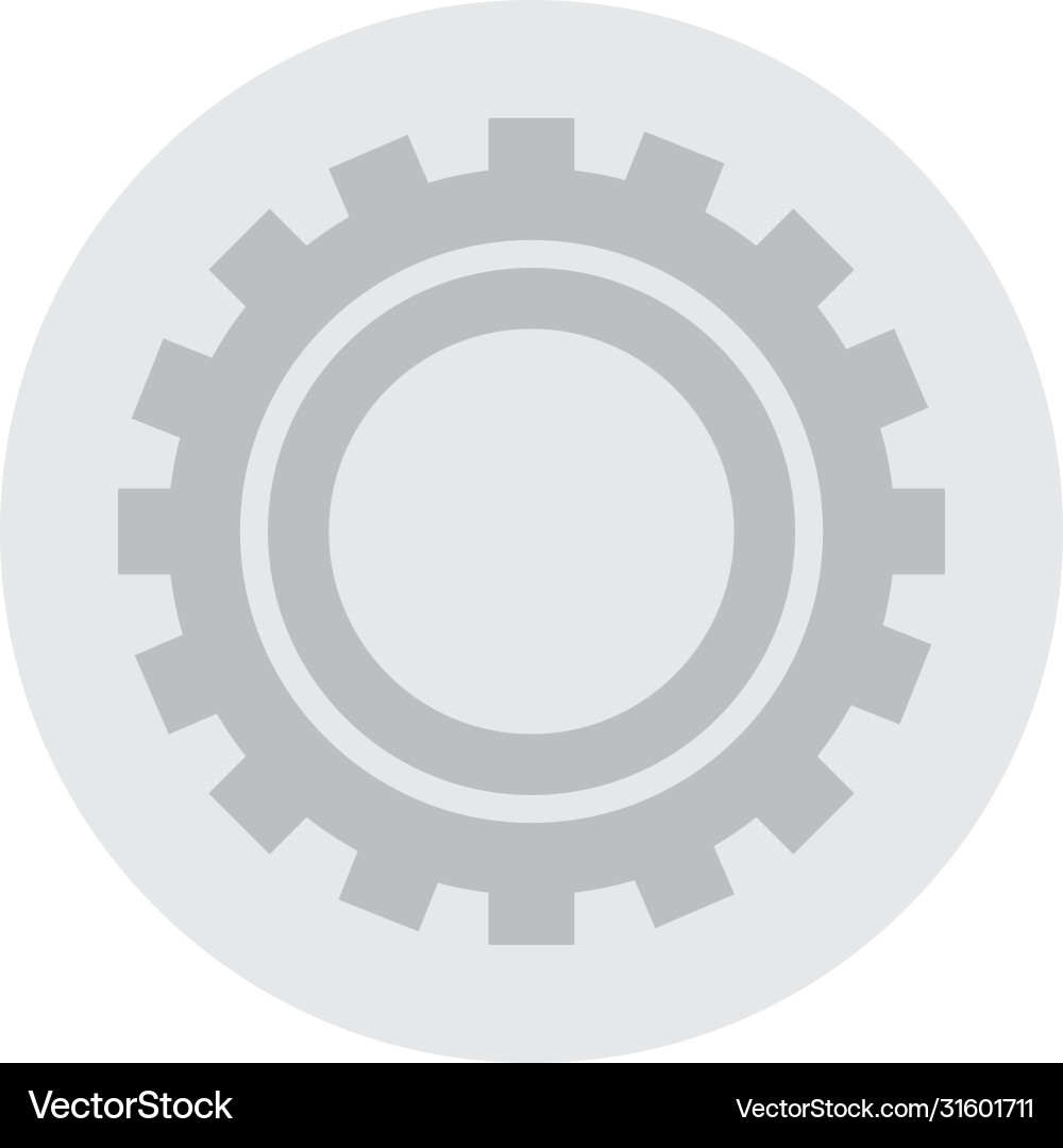 Isolated metal gear design Royalty Free Vector Image