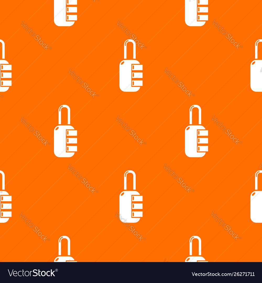 Lock combination pattern orange Royalty Free Vector Image