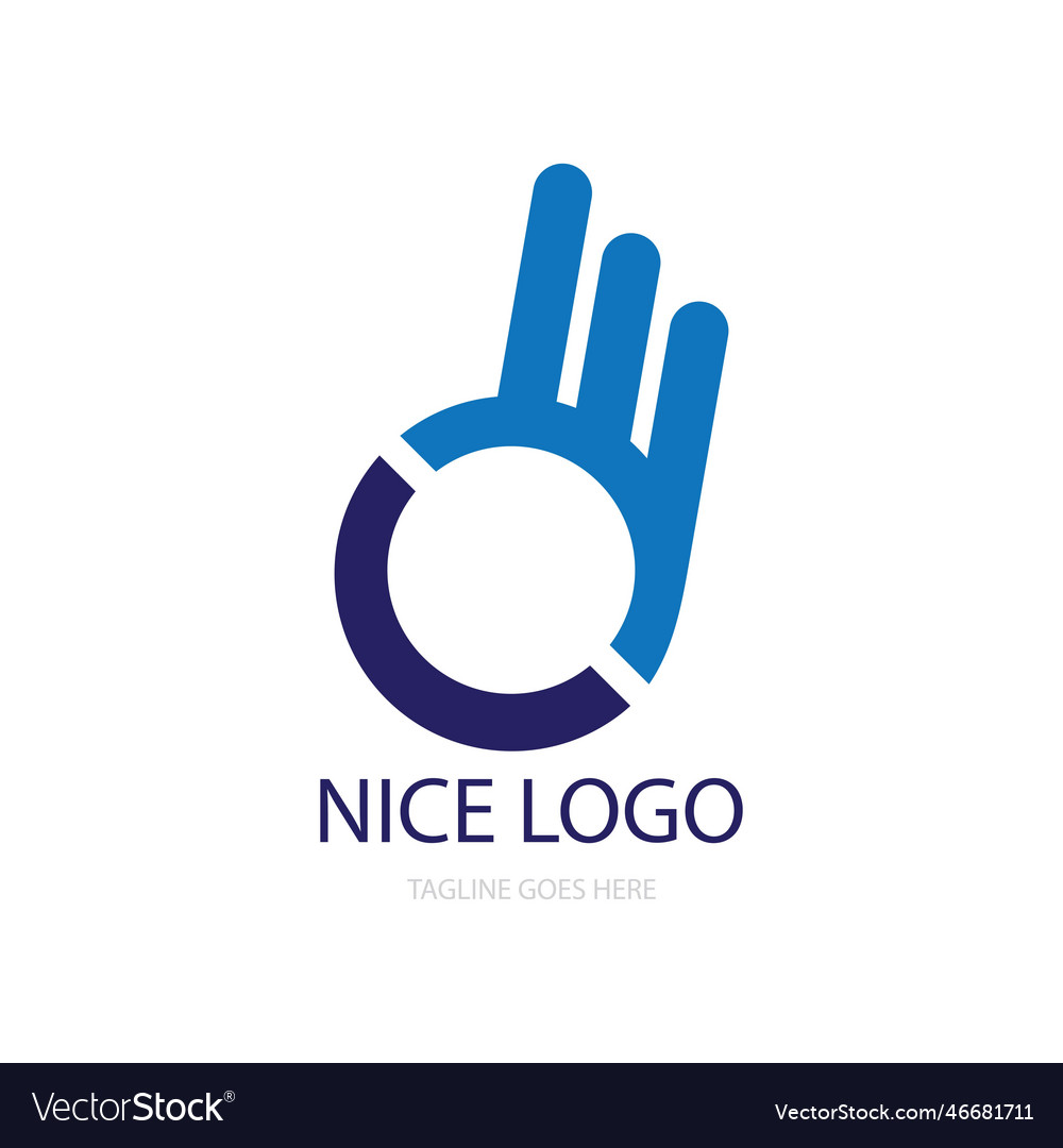 Nice logo Royalty Free Vector Image - VectorStock