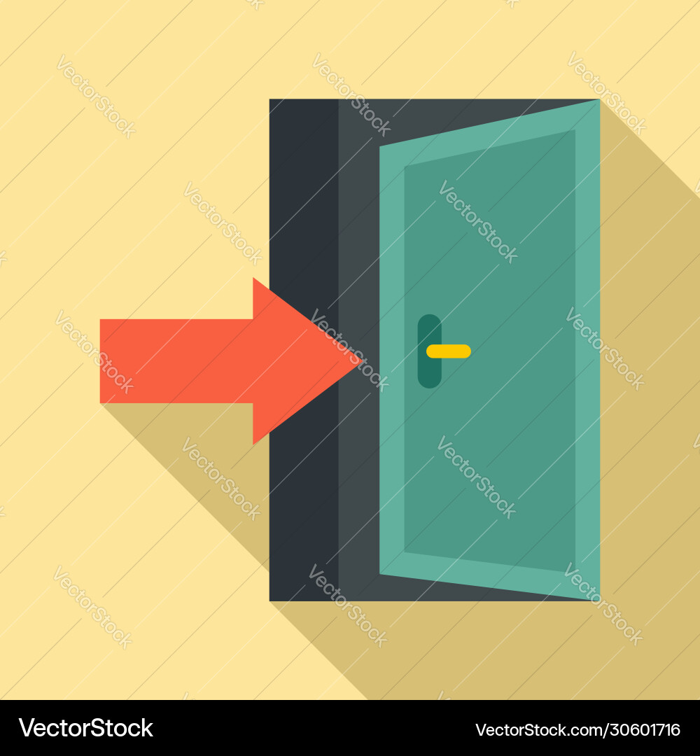 Apartment entrance icon flat style Royalty Free Vector Image