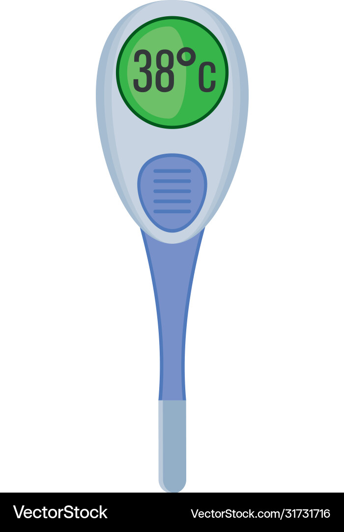 Body thermometer on white background Royalty Free Vector