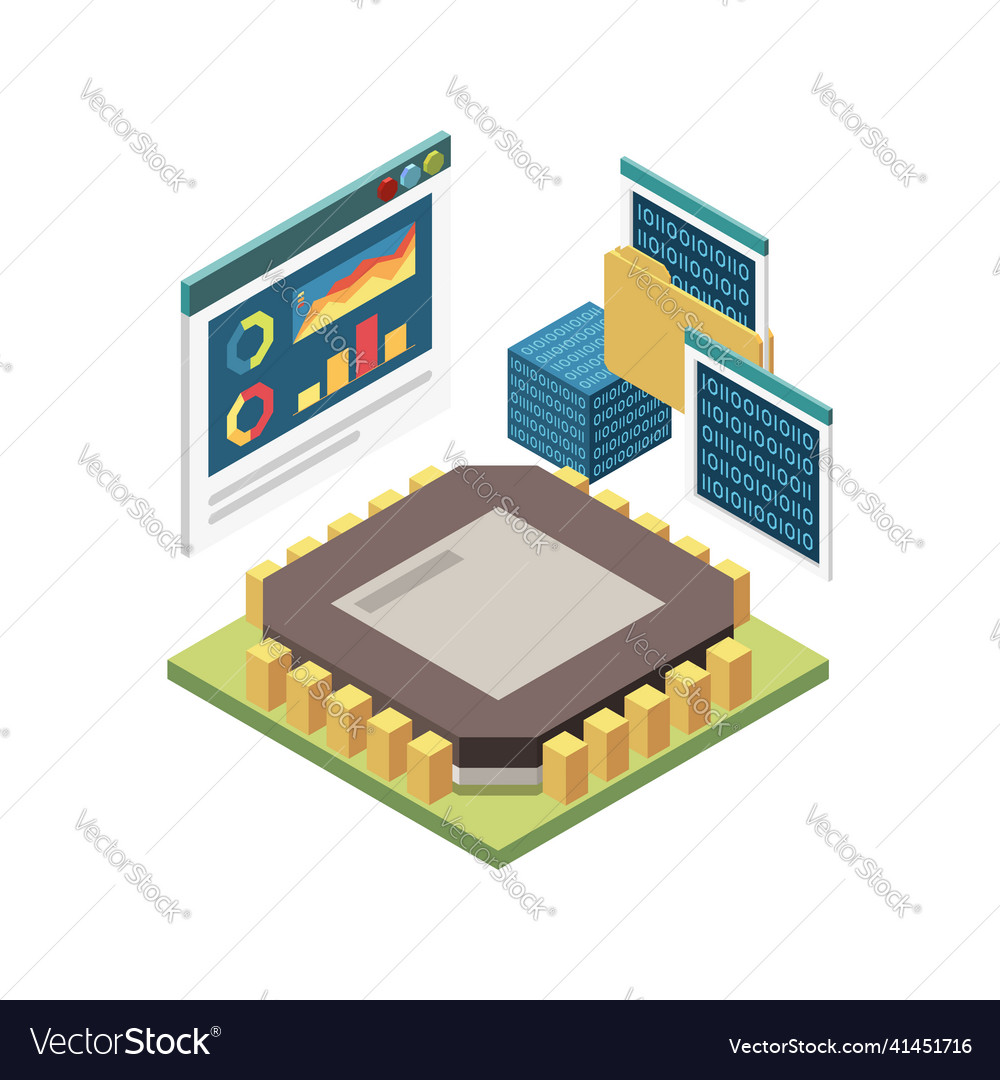 Computer science education composition Royalty Free Vector