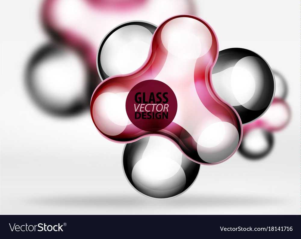 Digital techno bubble background template Vector Image