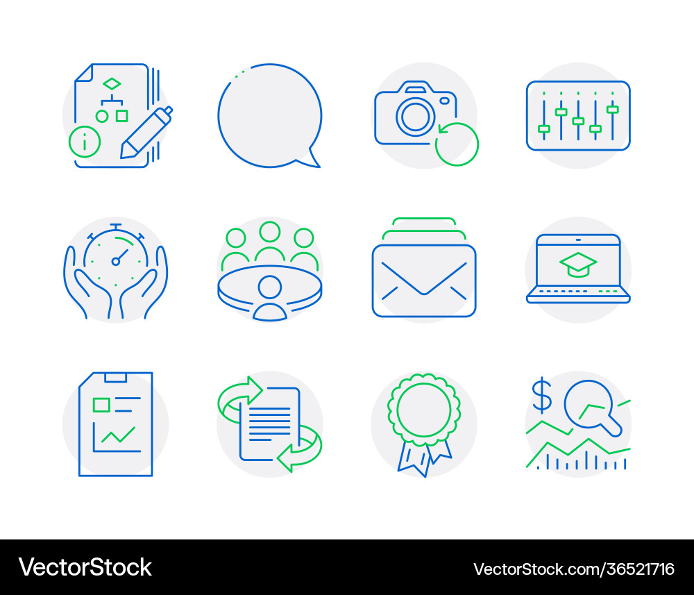 Education icons set included icon as mail Vector Image