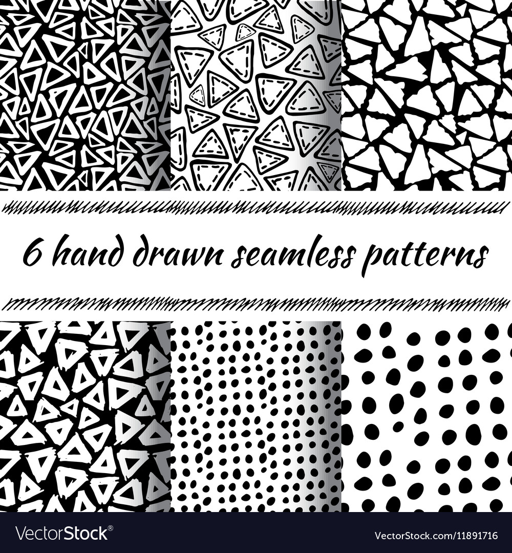 Hand drawn seamless triangle pattern Royalty Free Vector