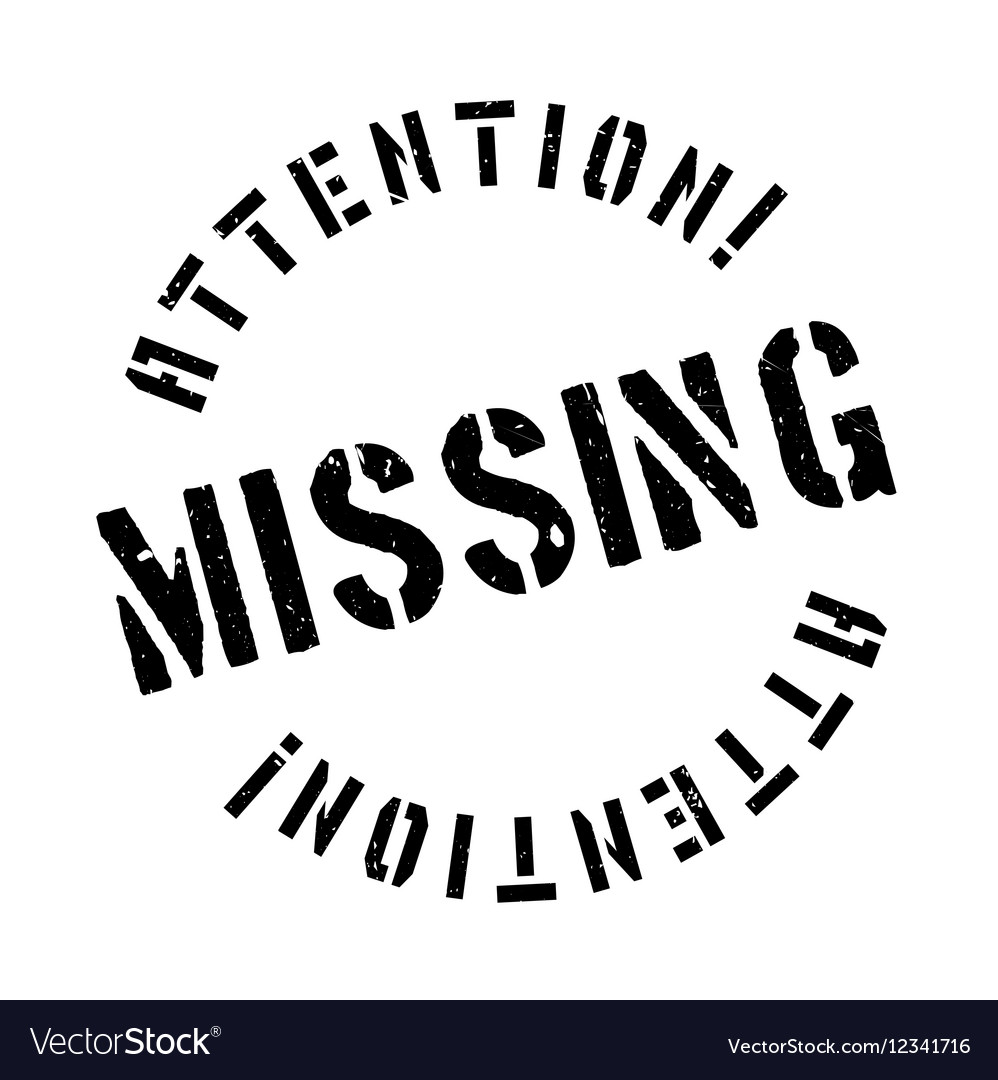 Missing rubber stamp Royalty Free Vector Image