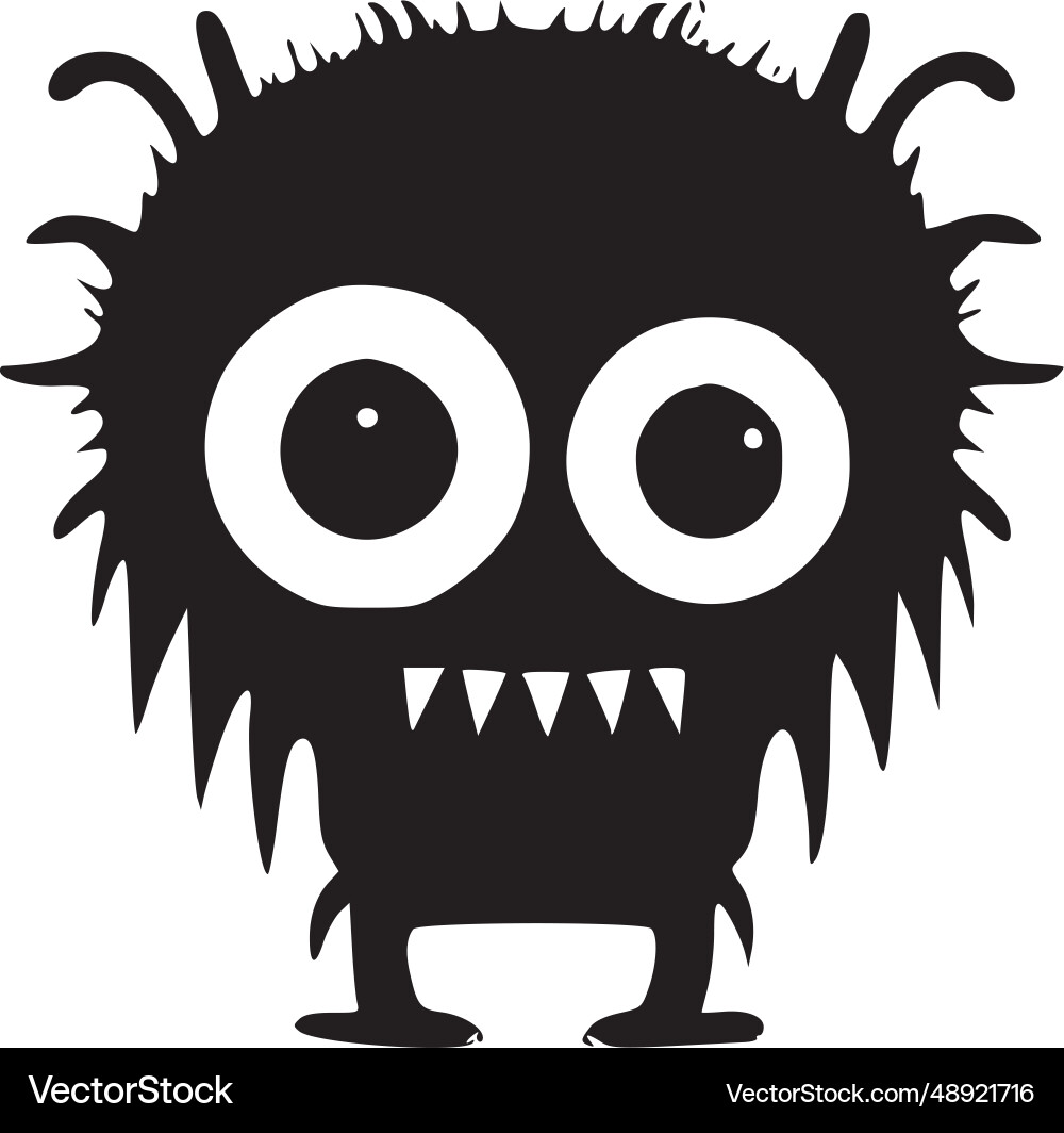 Monster - minimalist and simple silhouette Vector Image