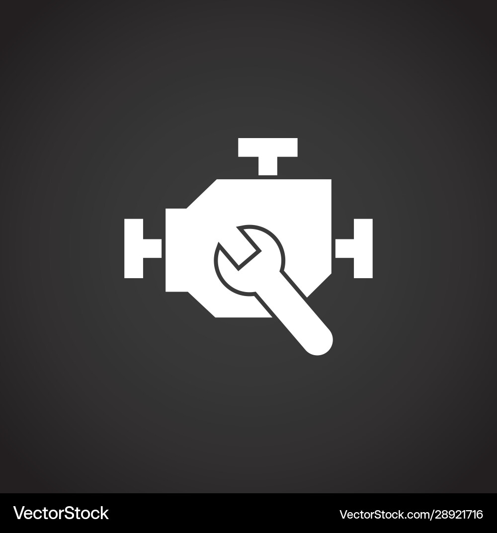Motor related icon on background for graphic Vector Image
