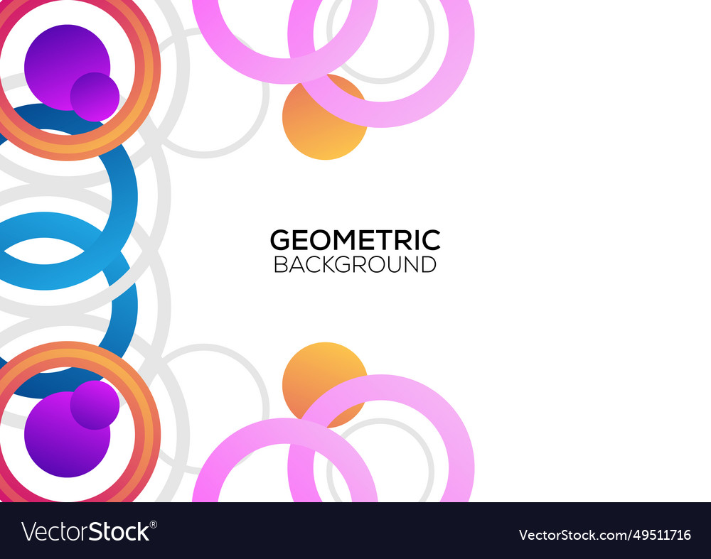 Round geometric background design gradient color Vector Image