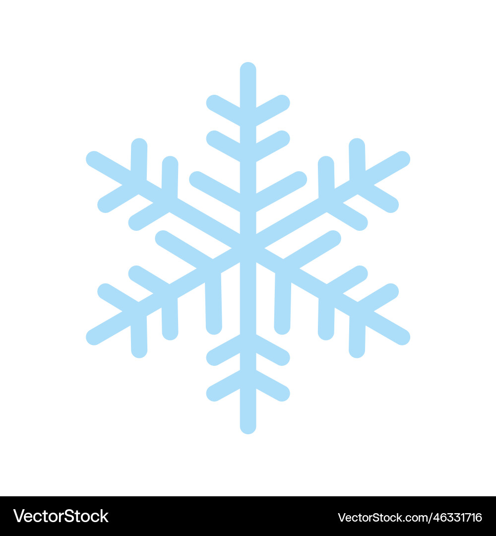 Snowflake icon snow symbol isolated on white Vector Image