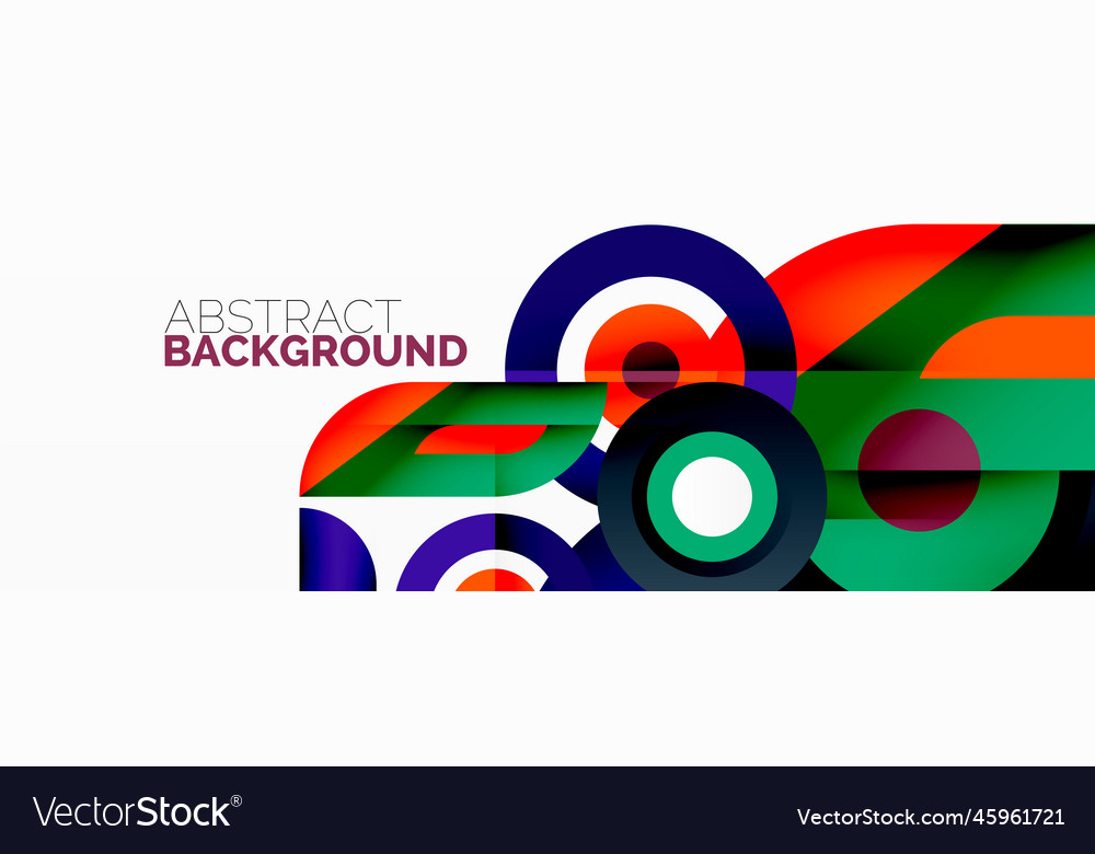 Abstract round shapes background minimalist Vector Image