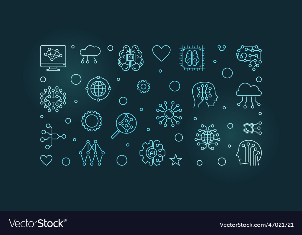 Artificial intelligence digital brain technology Vector Image