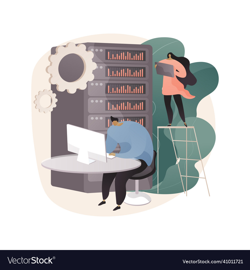 Big data storage abstract concept Royalty Free Vector Image