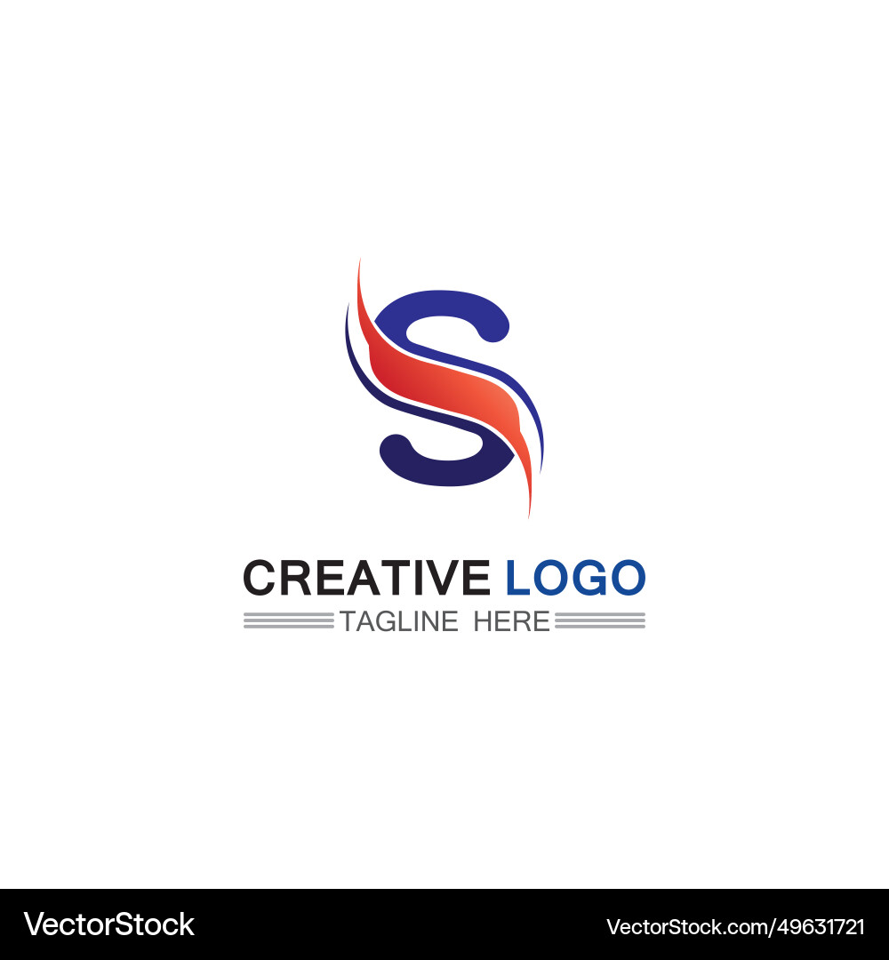 Business corporate s letter logo Royalty Free Vector Image