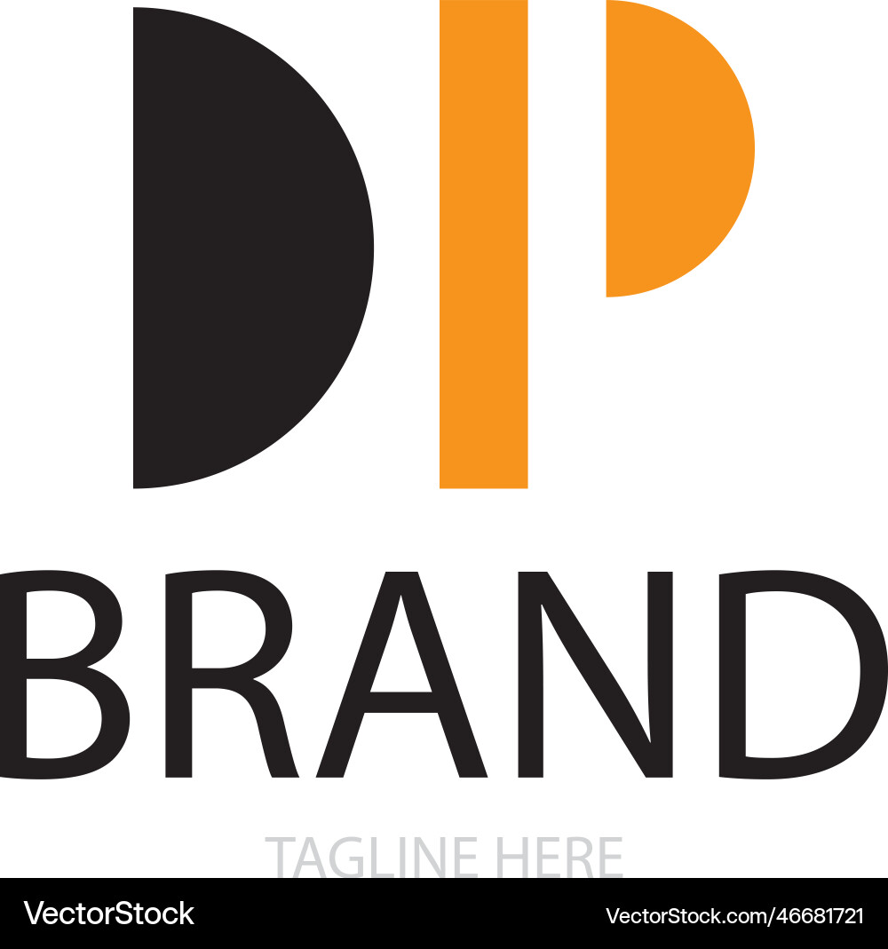 Dp geometry logo Royalty Free Vector Image - VectorStock