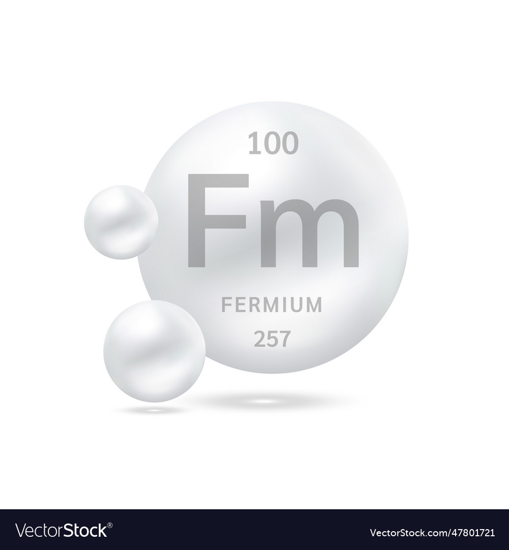 Fermium molecule models silver Royalty Free Vector Image