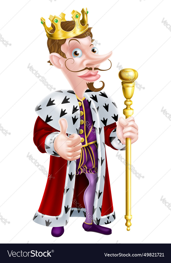 King cartoon Royalty Free Vector Image - VectorStock