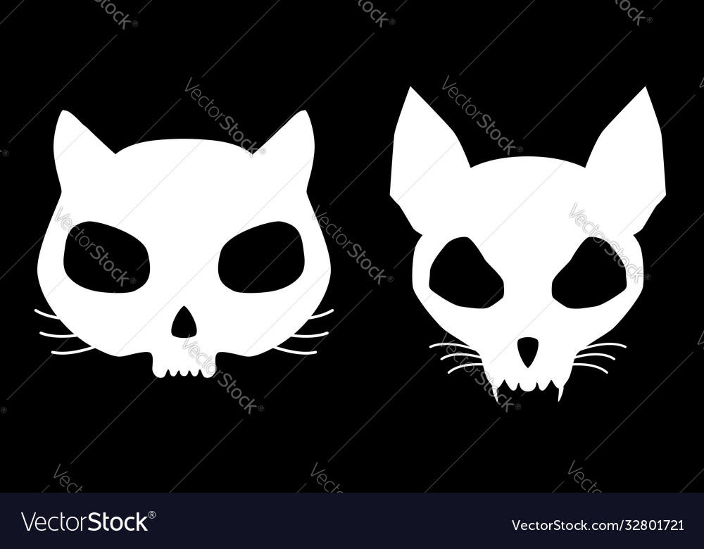 Kitten skulls Royalty Free Vector Image - VectorStock