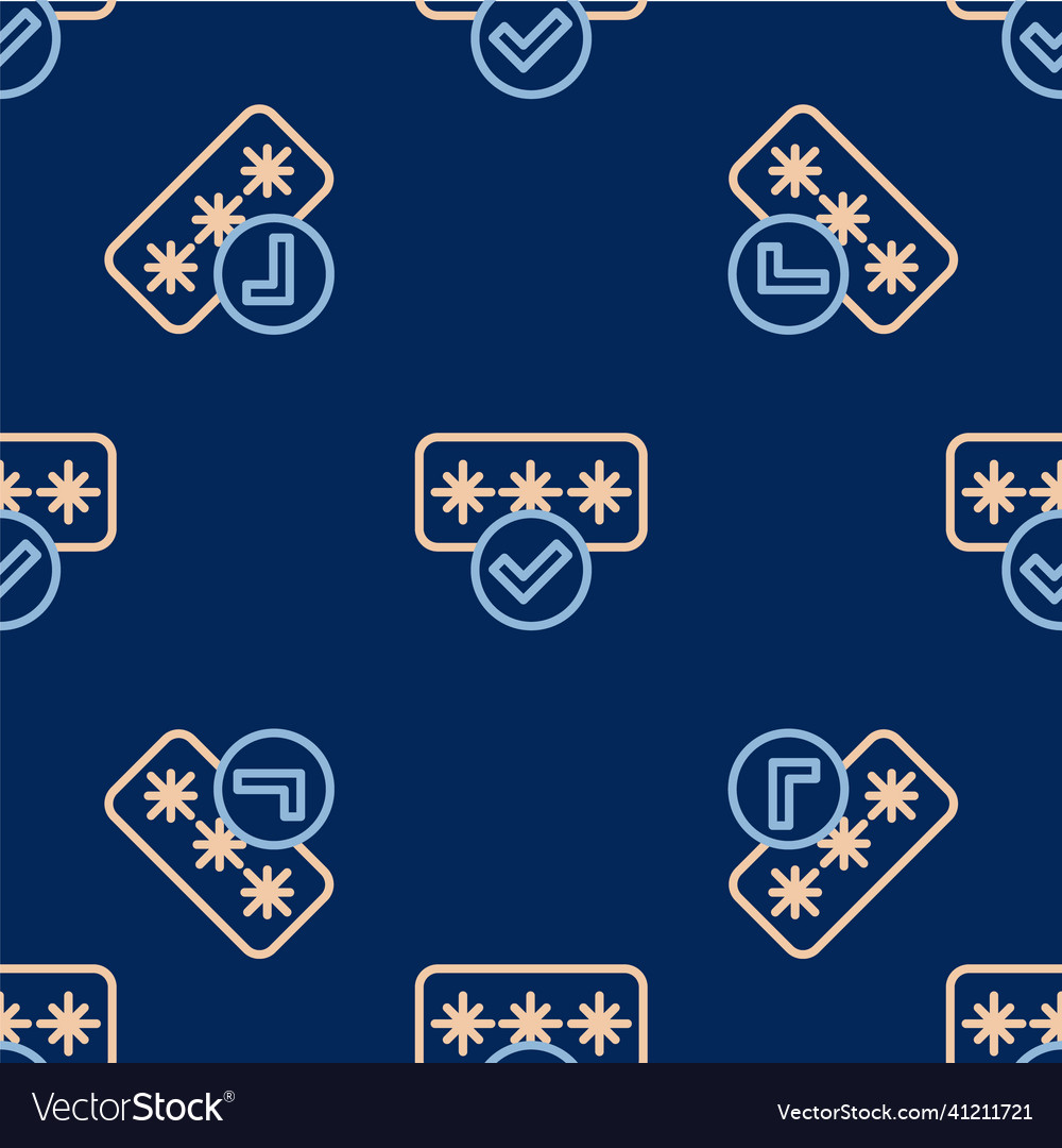 Line Password Protection And Safety Access Icon Vector Image