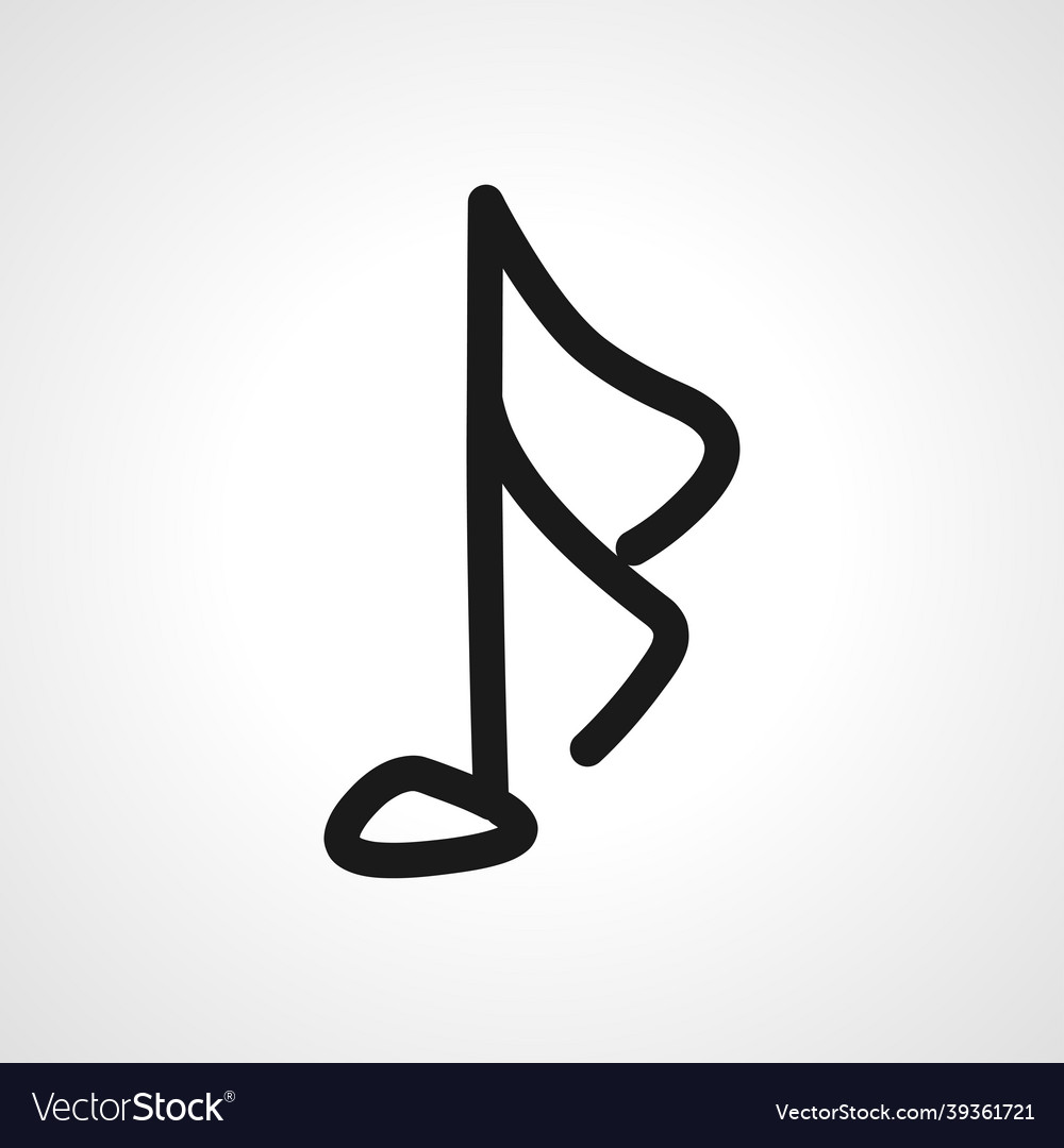 Musical note line icon note linear Royalty Free Vector Image