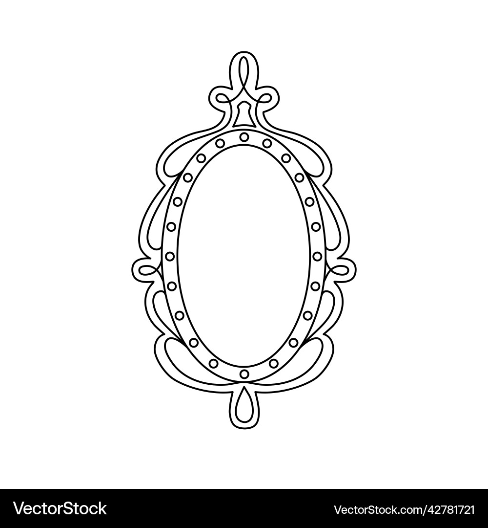 Princess frame royal mirror and majestic Vector Image