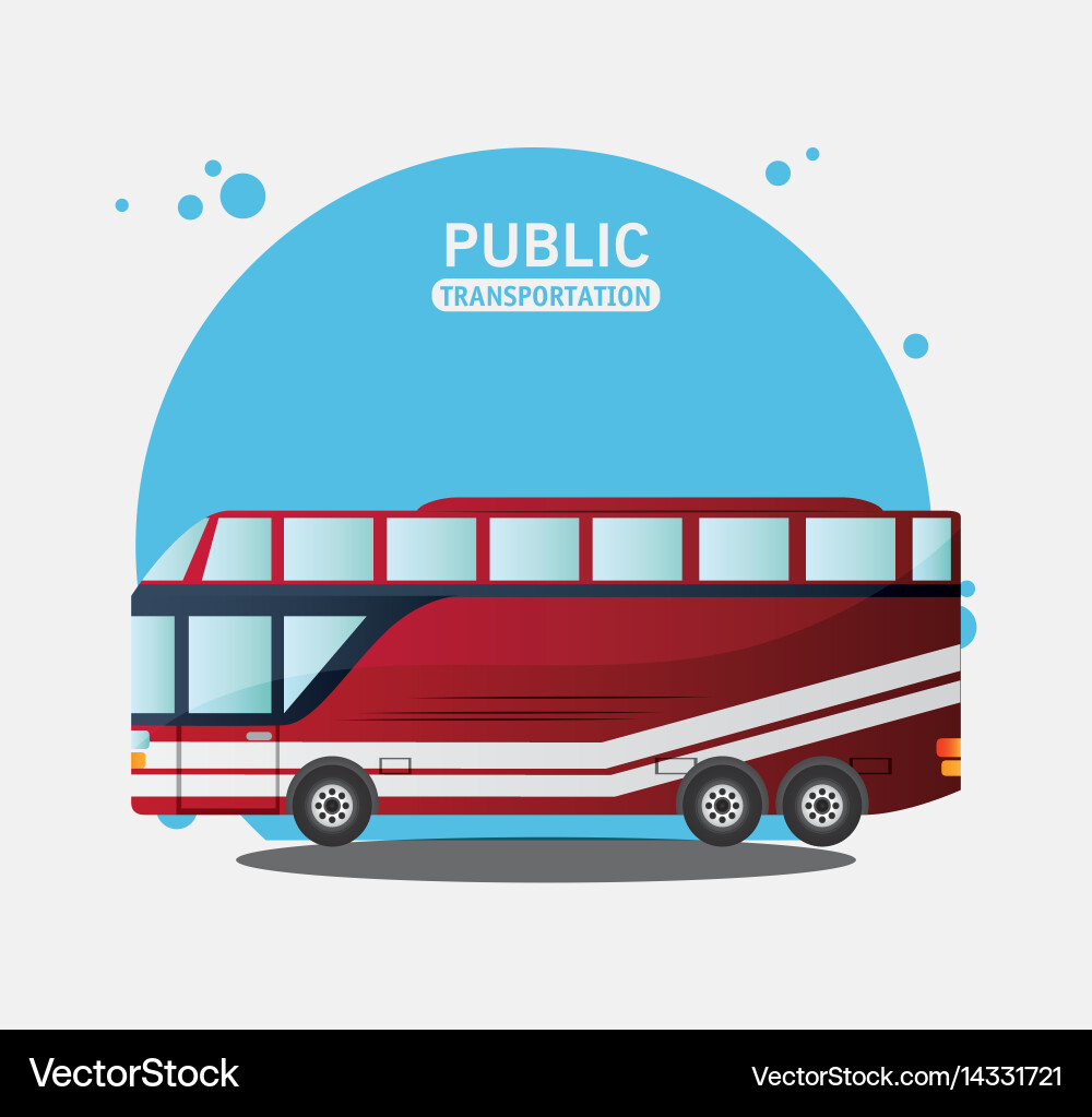Public transport vehicle travel Royalty Free Vector Image