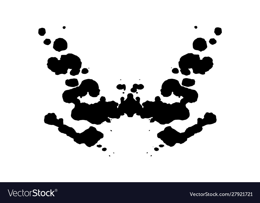 Rorschach inkblot test random Royalty Free Vector Image