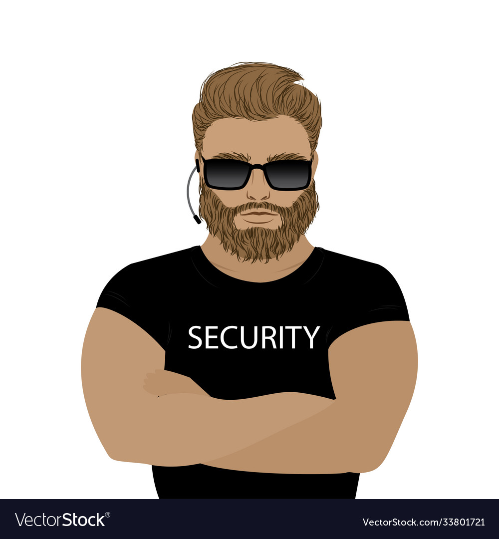 Security manisolated on white background Vector Image