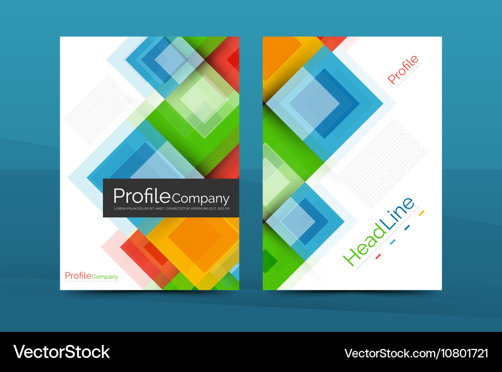 Set of front and back a4 size pages business Vector Image
