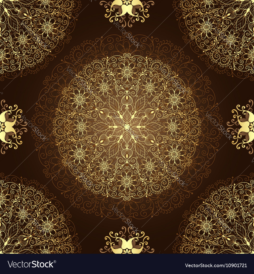 Vintage brown seamless pattern Royalty Free Vector Image