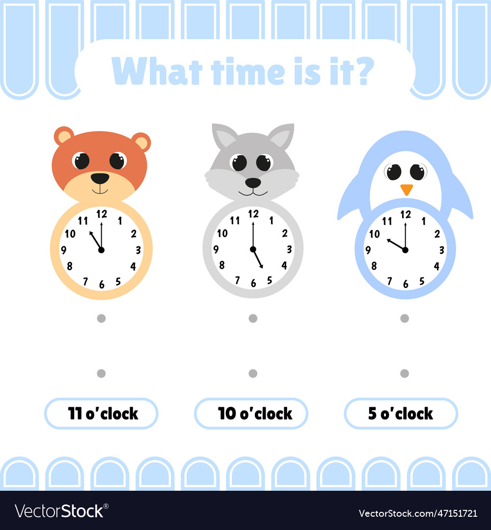 What time Royalty Free Vector Image - VectorStock