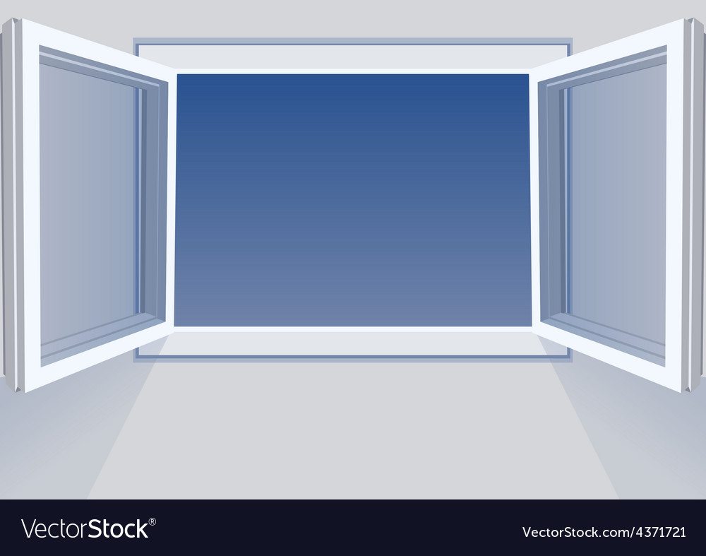 Windows open Royalty Free Vector Image - VectorStock
