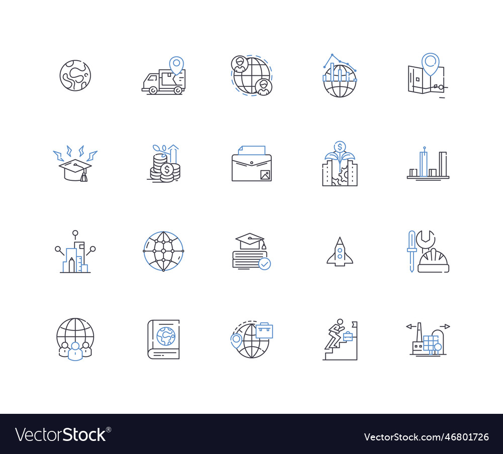 Authority system governmental system line icons Vector Image Authority system governmental system line icons Vector Image